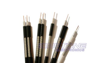 China Dual RG6 Quad CATV Coaxial Cable 18AWG CCS with Non-Plenum UL CM PVC Jacket for sale