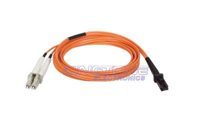 China Orange LC to MTRJ Optical Fiber Patch Cable 62.5/125 With Low insertion loss for sale