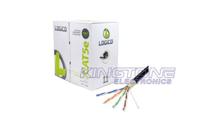 China UTP CAT5E Security Camera Cable 4PR 24AWG Solid Bare Copper LSZH PVC for sale
