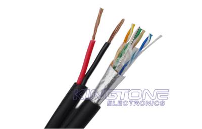 FTP CAT5E Siamese Security Camera Cables with 24 AWG Soild Copper Conductor