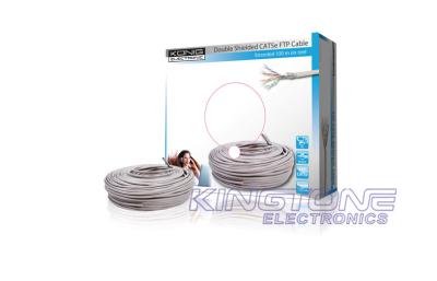 China FTP CAT5E Network Cable Solid Bare Copper with PET Foil Standard Lan Cables for sale