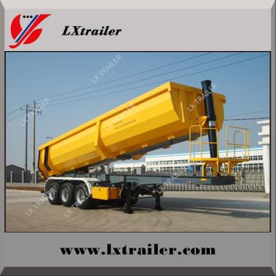 China 50 ton 3 axles end trailer dump / end tipping truck trailers for sale