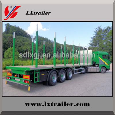 China Factory hot sale low price wood / timber transport semi trailer truck for sale