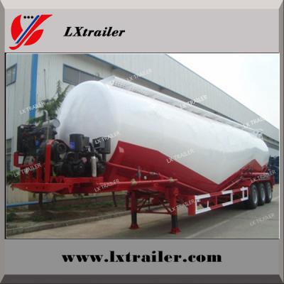 China V / W Type Cement Trailer , Truck Powder Bulk Cement Tank Semi Trailer for sale