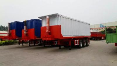 China 3 Axles Hydraulic Tail Lift Trailer / End Dump Trailer for sale