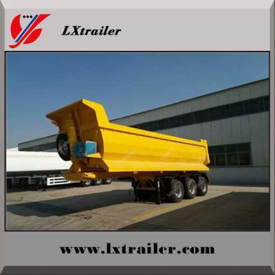 China Lianshan factory 3 axle steel tipping tipper semi trailer dump trailer for sale