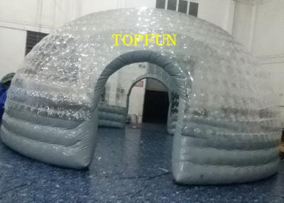 Cina strati della chiara della cupola del PVC di 0.8mm doppi della bolla saldatura a caldo gonfiabile trasparente della tenda in vendita