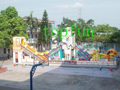 China castelos Bouncy do parque de diversões inflável de encerado do PVC de 0,55 milímetros para o aluguer à venda