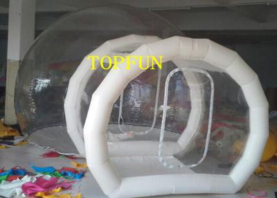 China Transparent 0.8mm PVC Inflatable Bubble Tent With Tunnel For Exhibition for sale