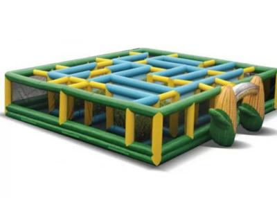 China Large Blow Up Maze 30' X 30' Comes With Inflation Blower Digital Printing for sale