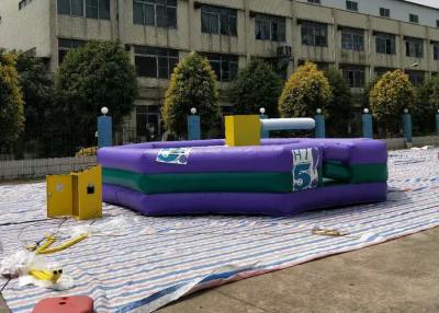 China purpurroter Wipeout-aufblasbarer Hindernislauf 0.55mm PVCs für Werbung zu verkaufen