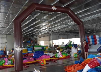 China 0.4mm PVC Tarpaulin Chololate Color Inflatable Archways For Promotion for sale