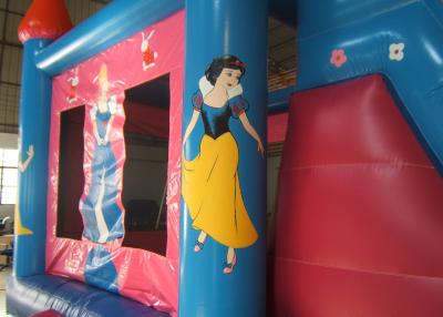 中国 ピンクの PVC 王女の防水シートの子供のための膨脹可能な跳躍の城のスライド 販売のため