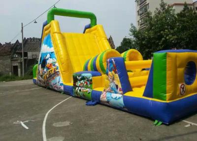 Cina Corsa ad ostacoli gonfiabile adulta gialla con la tela cerata del PVC di 0.55mm in vendita