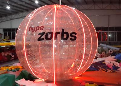 Cina Rosso che Shinning palla gonfiabile della bolla del PVC/TPU di 1.0MM con il logo della luce N del LED in vendita