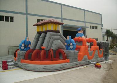 China Parque de diversões inflável exterior de encerado do PVC com corrediça grande à venda