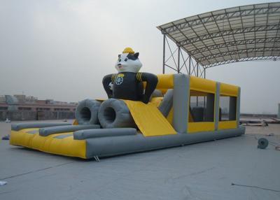 China Yellow Outdoor Inflatable Amusement Park With Panda Model Customized for sale