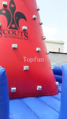 China Exciting Outdoor Inflatable Sports Games , Red Inflatable Climbing Wall OEM & ODM for sale
