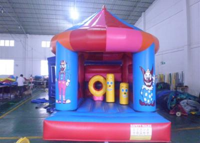 China Blue Mushroom Shape Child Inflatable Theme Park Double And Quadruple Stitching for sale