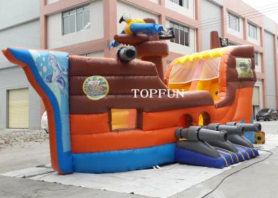 China O encerado do PVC caçoa o navio de pirata Bouncy inflável da cidade do divertimento para o uso comercial à venda