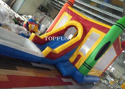 Cina Bambini del parco di divertimenti di 4M x di 7 che saltano castello gonfiabile con lo scorrevole dello stagno in vendita