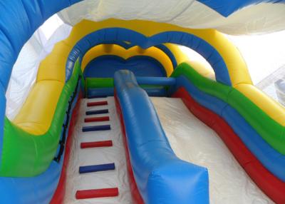 China commercial outdoor Wave Inflatable Slip n Slide With Roof  / Large Bounce House for sale