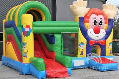 China Clown Bouncy Castle Rentals Bouncer Multiplay Child Party Inflatable House With Slide for sale
