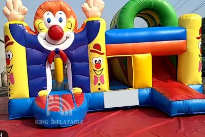China Clown Bouncy Castle Rentals Bouncer Multiplay Child Party Inflatable House With Slide for sale