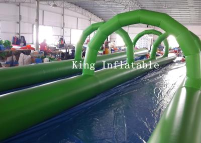 Cina Città gonfiabile dell'acqua di slittamento della tela cerata del PVC vicoli gonfiabili della diapositiva 300m lungamente dei doppi in vendita
