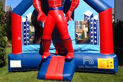 中国 スパイダーマンのスライドが付いている膨脹可能な警備員の家の屋外/屋内警備員の跳躍の城 販売のため