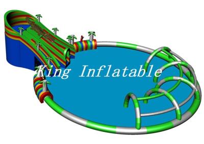 China Openlucht Reuze Opblaasbaar Waterpark 30m Diameter Constante Ventilator met Krokodildia Te koop