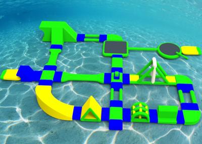 China Custom Green 35x21m Inflatable Water Parks Floating PVC Tarpaulin For Kids for sale