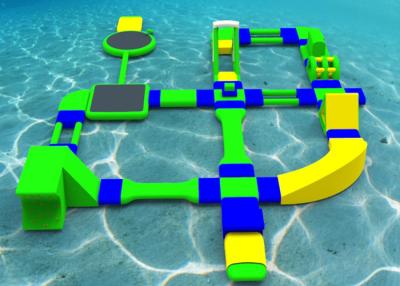 China Custom Green 35x21m Inflatable Water Parks Floating PVC Tarpaulin For Kids for sale