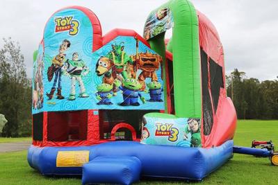 China Inflatable Juming Castle Combo Outdoor Hire Inflatable Bouncy Castle With Slide for sale