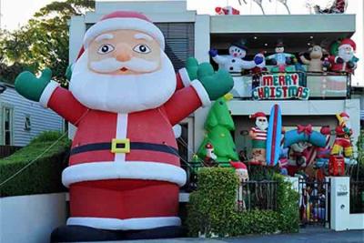 China Aufblasbarer Weihnachtsmann Riesige aufblasbare Weihnachtsdekoration Santa Inflatables zu verkaufen