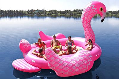 China Giant Pink Inflatable Flamingo Pool Float Outdoor Lake Adults Float Inflatable For Party for sale
