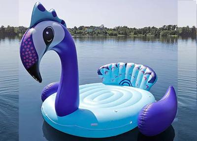 China 6 Persons Inflatable Giant Peacock Pool Float Island Pool Lake Party Floating Boats for sale