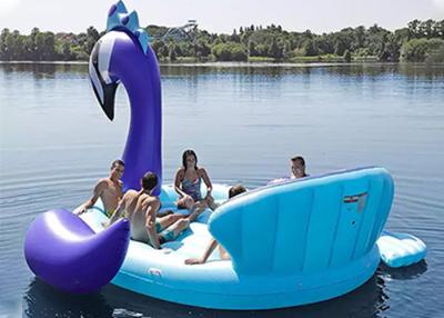 China 6 Persons Inflatable Giant Peacock Pool Float Island Pool Lake Party Floating Boats for sale