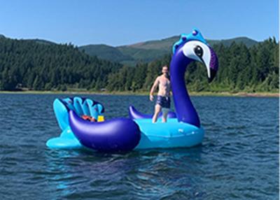China 6 Persons Inflatable Giant Peacock Pool Float Island Pool Lake Party Floating Boats for sale