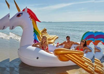 Cina Persona adulta Unicorn Pool Float gonfiabile del giocattolo 6 dell'acqua del galleggiante gonfiabile dell'isola in vendita