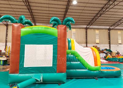China De tropische Jonge geitjes die van het de Spronghuis van het Wildernisthema Bouncy-Kasteel Opblaasbare Uitsmijter Combo met de Dia van het Poolwater springen Te koop
