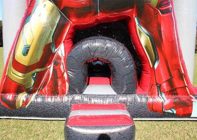 China Iron Man Bouncer Inflatable Jumping Bouncy Castle Red Bounce House For Kids Party for sale