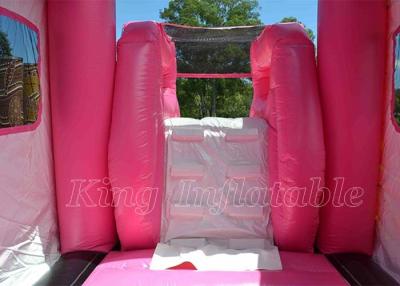China Casa inflável do salto do jogo das crianças dos leões-de-chácara da princesa Pink Bouncy Castle combinado com corrediça à venda