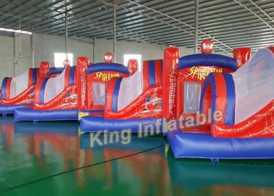 Cina Rosso all'aperto di salto gonfiabile divertente del castello rimbalzante di Uomo Ragno con la tela cerata del PVC di 0.55mm in vendita