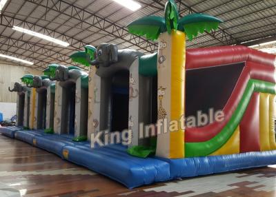 Cina Castelli rimbalzante della tela cerata del PVC della giungla 0.55mm dell'albero di stampa piccoli gonfiabili in vendita