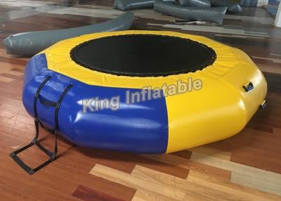 China Yellow / Blue Inflatable Water Toy PVC Inflatable Trampoline For Water Park for sale