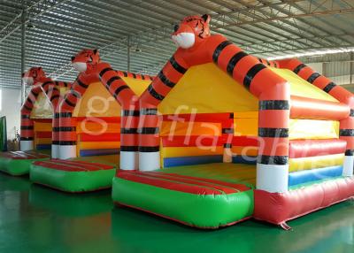 Cina castello di salto gonfiabile della tigre della tela cerata del PVC di 0.55mm per spettacolo all'aperto in vendita