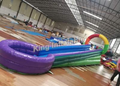 China Bunte U-förmige Kinderwasserrutsche PVC-Plane für Spielplatz/Vergnügungspark zu verkaufen