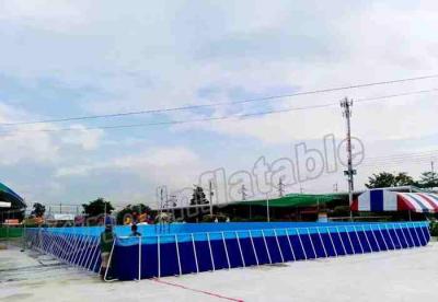 China Commercial Inflatable Water Slide Park 0.9mm PVC Tarpaulin Blow Up Water Park with above ground pool for sale