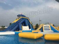 China CE Exciting Inflatable Water Parks With Large Frame Pool / Octopus Slide for sale